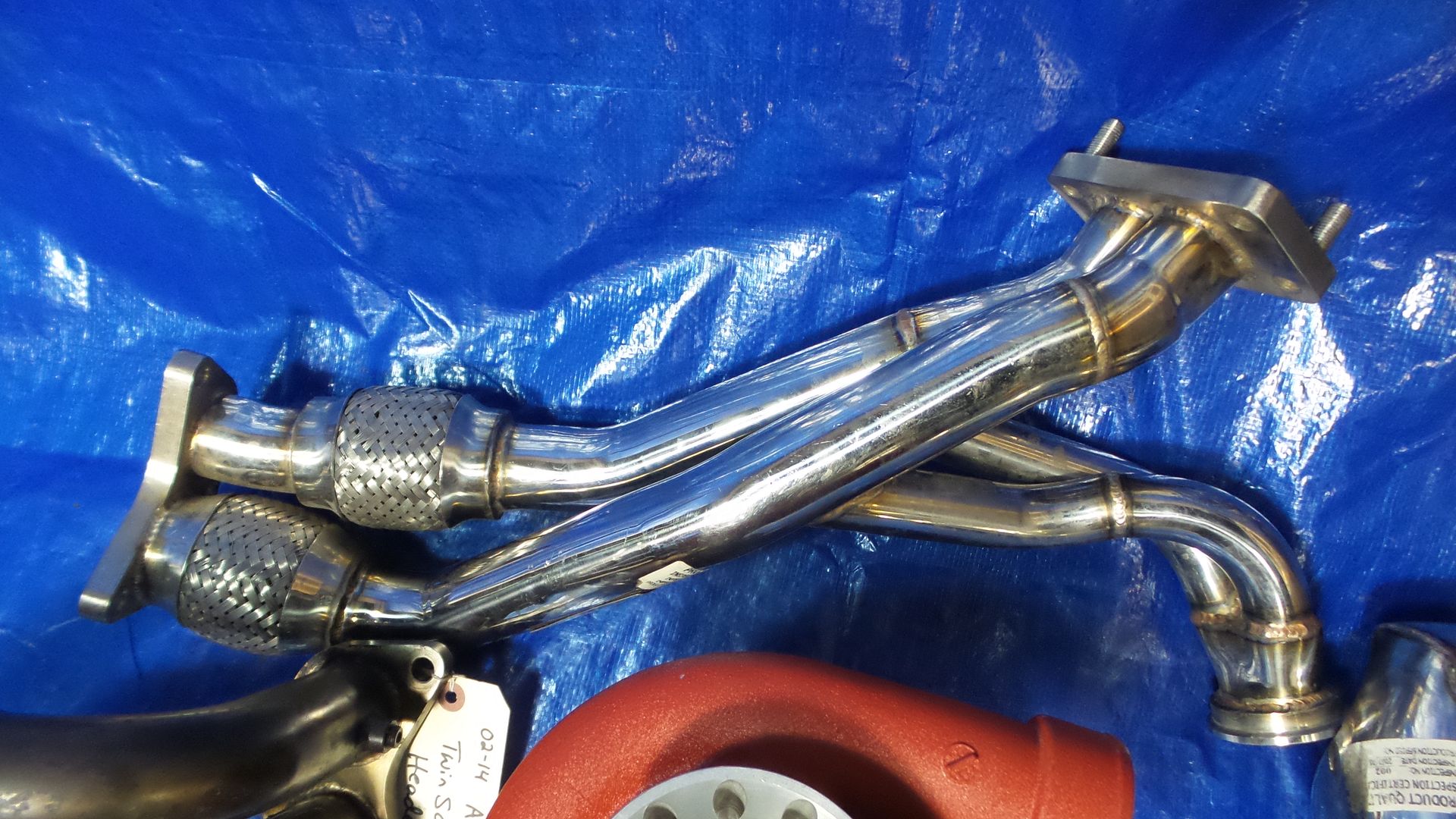 02 07 SUBARU WRX STI APS 700 HP ROTATED TURBO CERAMIC KIT UPPIPE EWG V 02-07-subaru-wrx-sti-aps-700-hp-rotated-turbo-ceramic-kit-uppipe-ewg-v