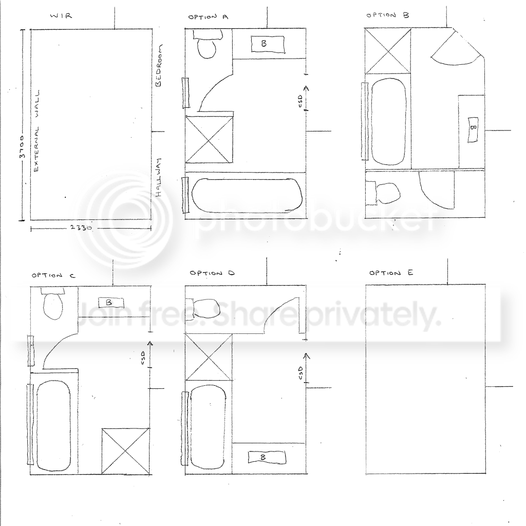 Help with choosing an ensuite design • Home Renovation & Building Forum