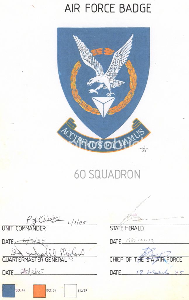 The SAAF Forum • View topic - 60 Squadron Insignia
